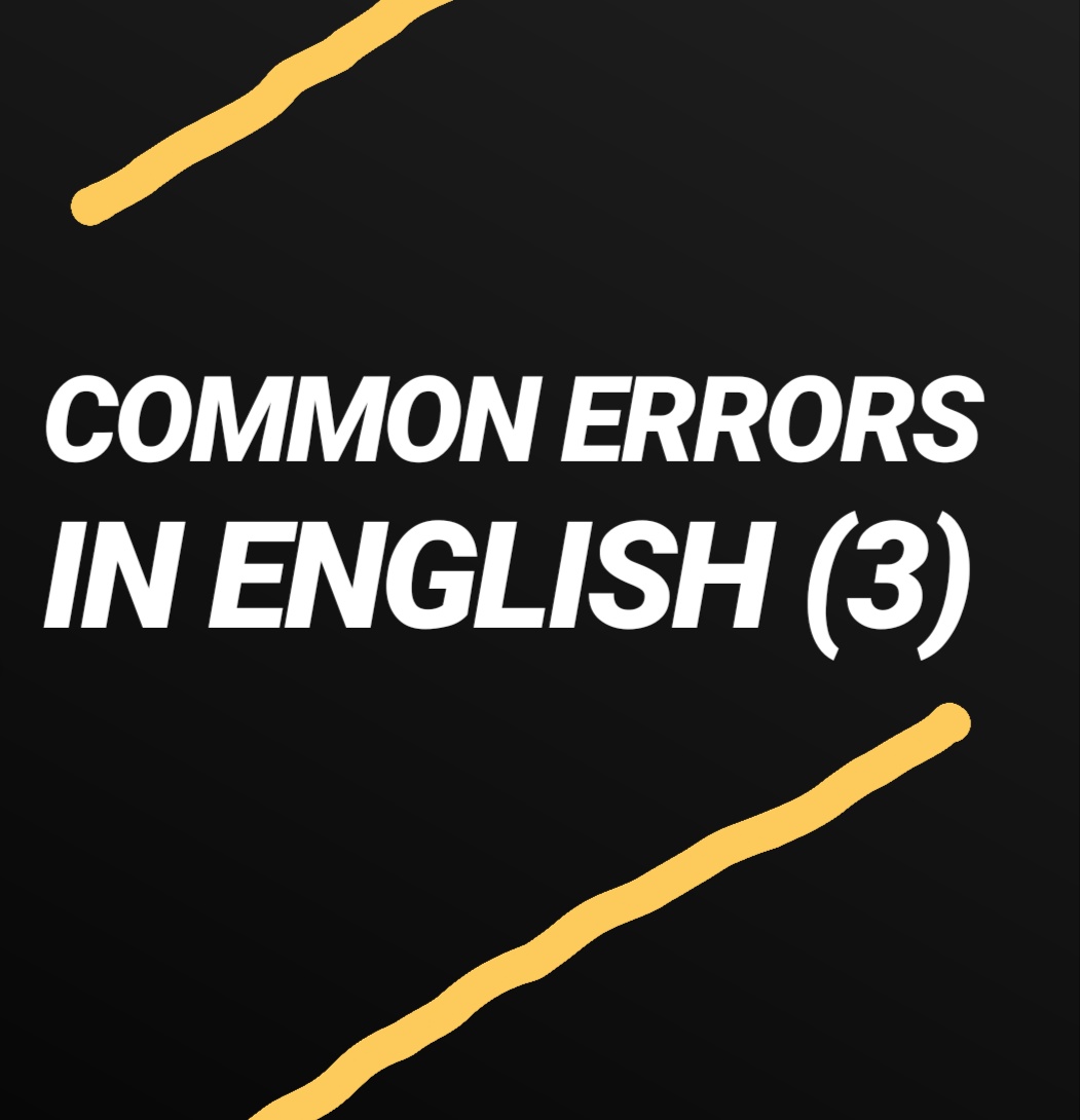 ENGLISH IS EASY WITH RB COMMON ERRORS IN ENGLISH III ENGLISH IS EASY WITH RB COMMON ERRORS IN ENGLISH III