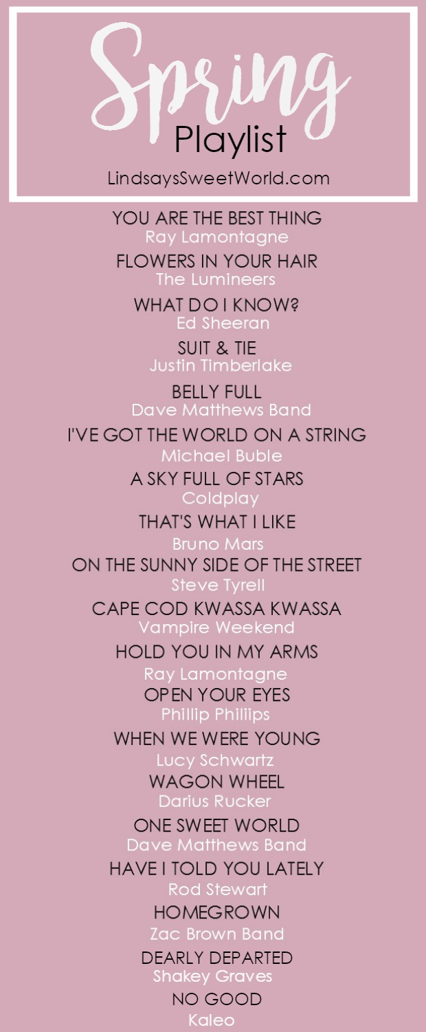 Lindsay's Sweet World: Spring Playlist