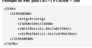Sistema Nfe e Nfe-s ( www.matosinformatica.com.br ): CSOSN 500 - ICMS ...