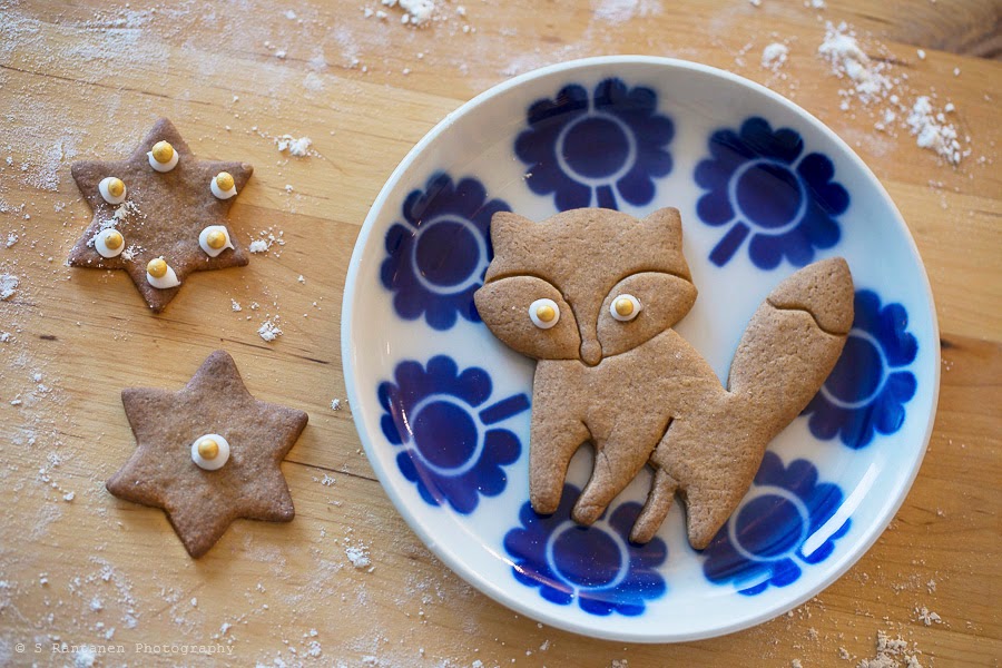 Pink Pionies: Fox gingerbread cookies