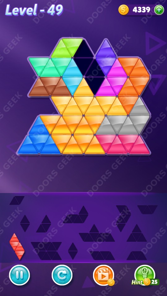 Block! Triangle Puzzle Champion Level 49 Solution ~ Doors Geek