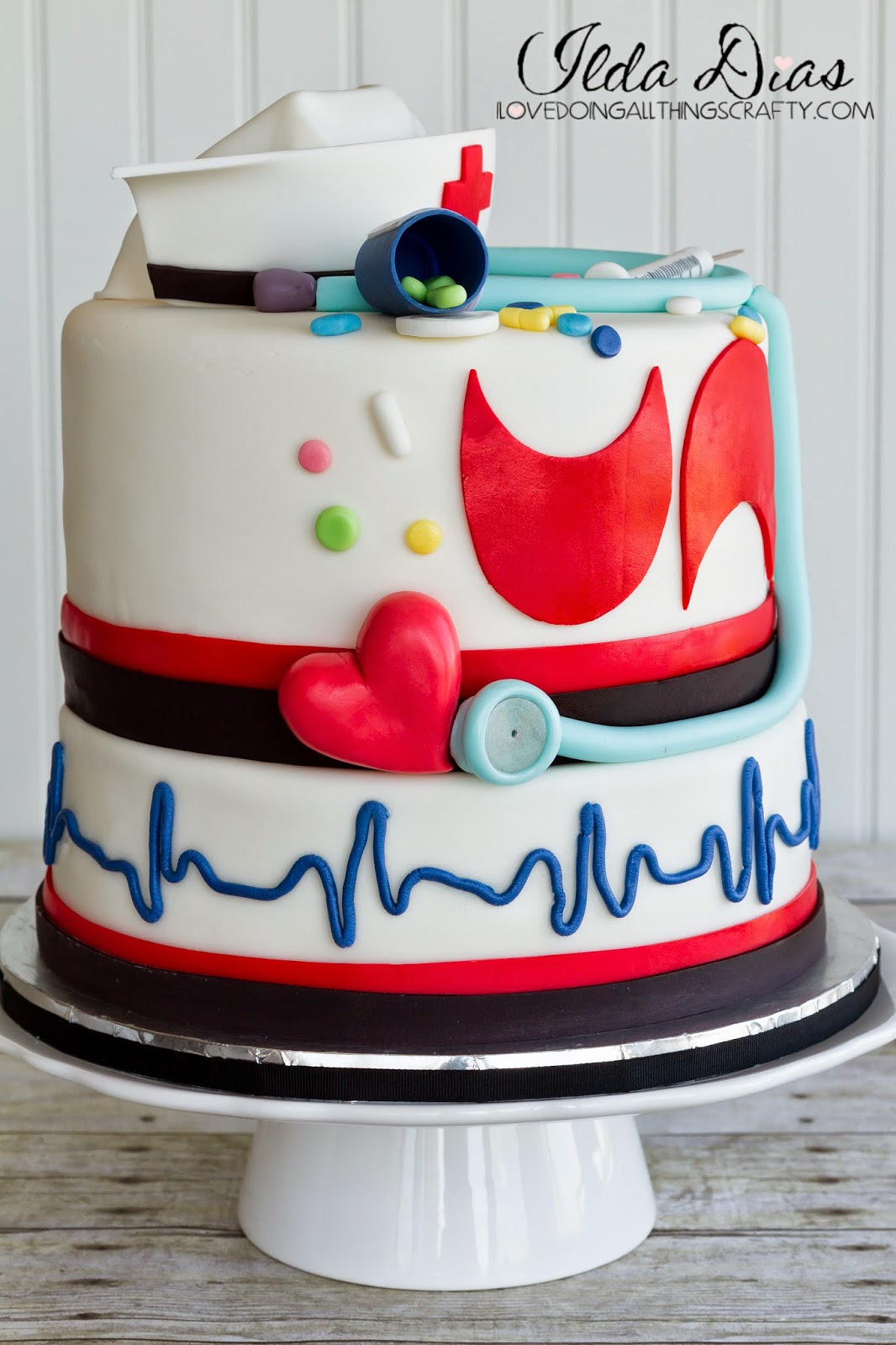 I Love Doing All Things Crafty: Nurse's Week Cake - Happy Birthday ...