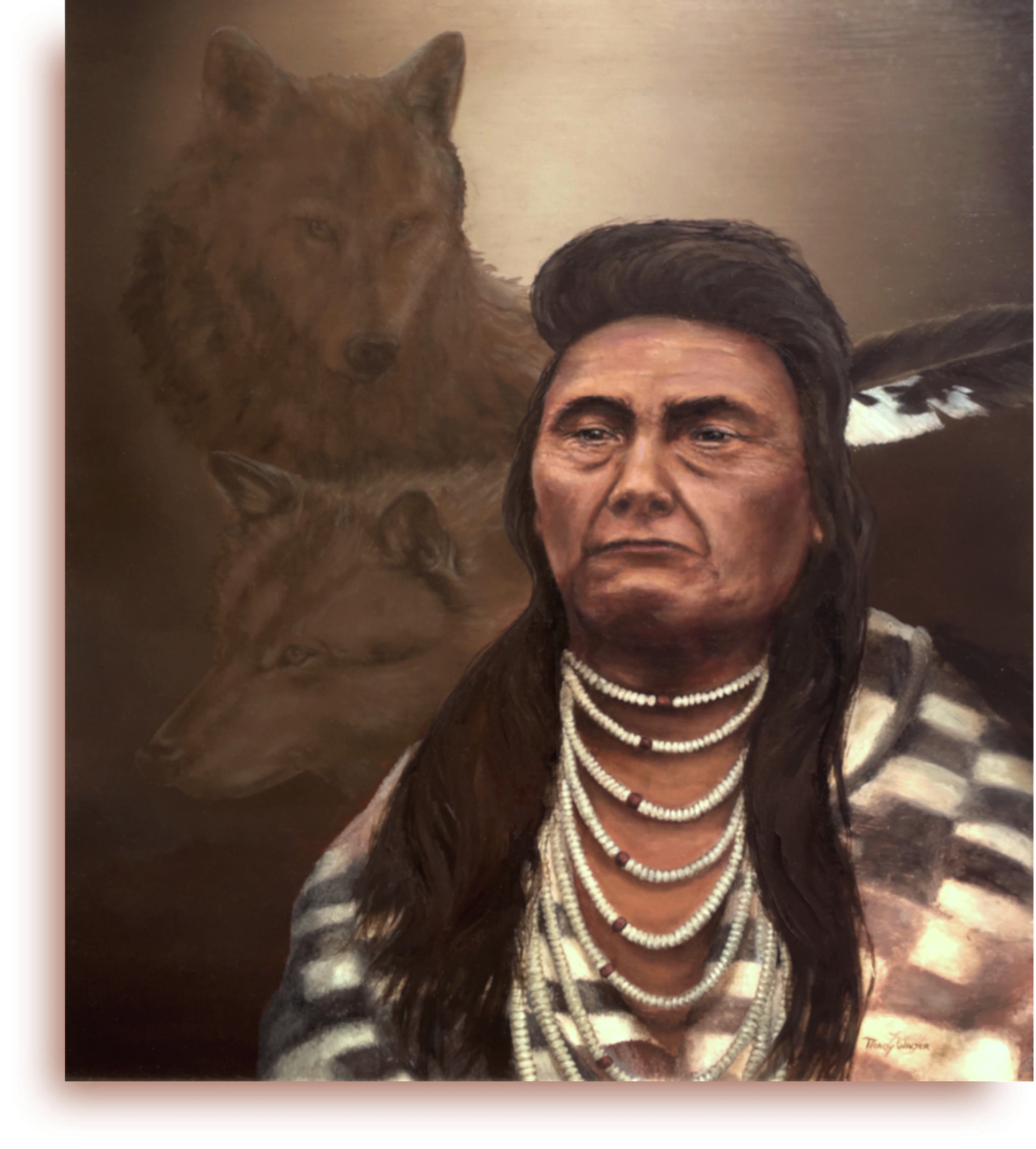 Tracy Walter, Arizona Artist: Spirit of the Wolf, Oil on Panel