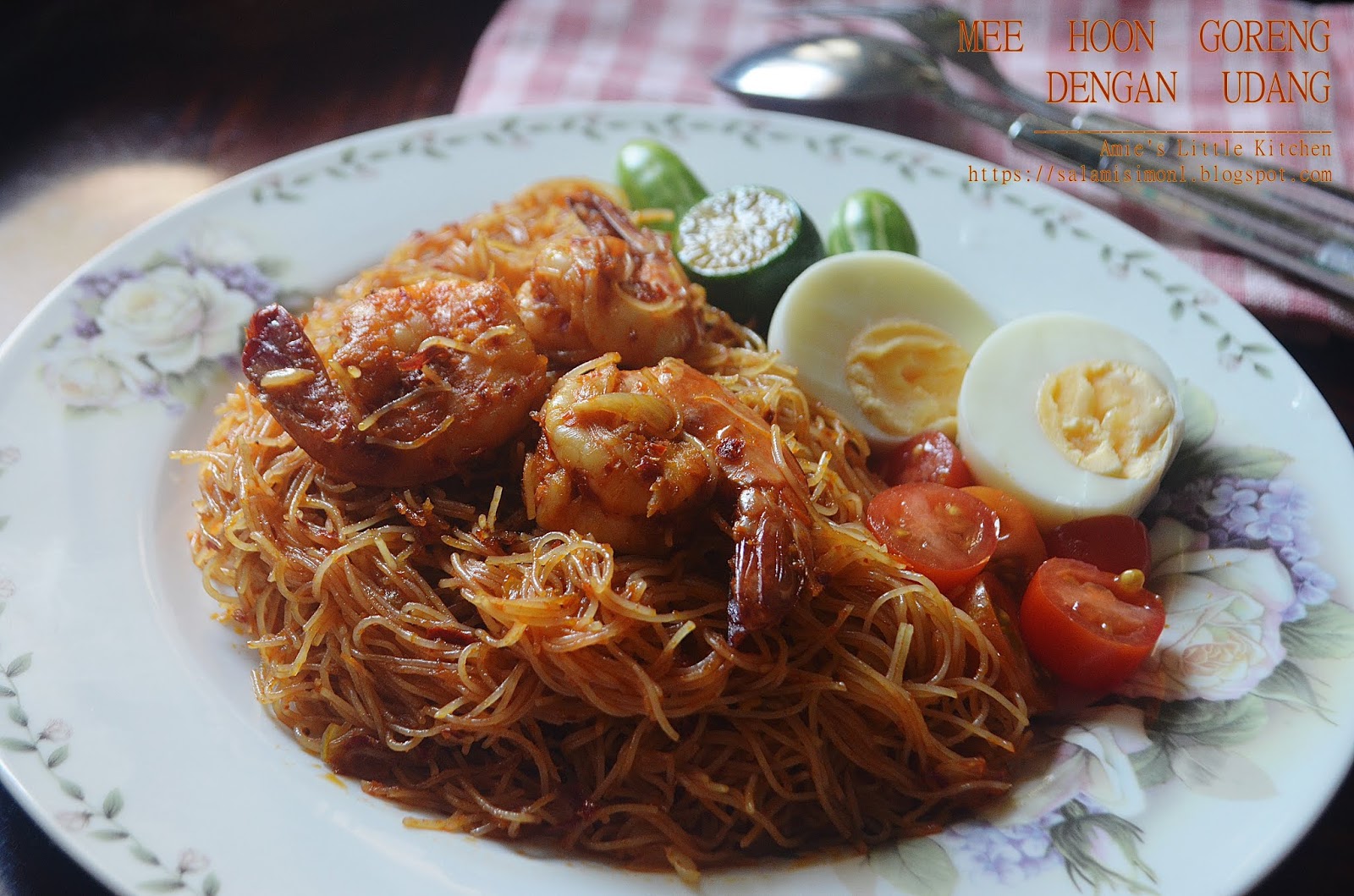 Mee Hoon Goreng dengan Udang - Amie's Little Kitchen