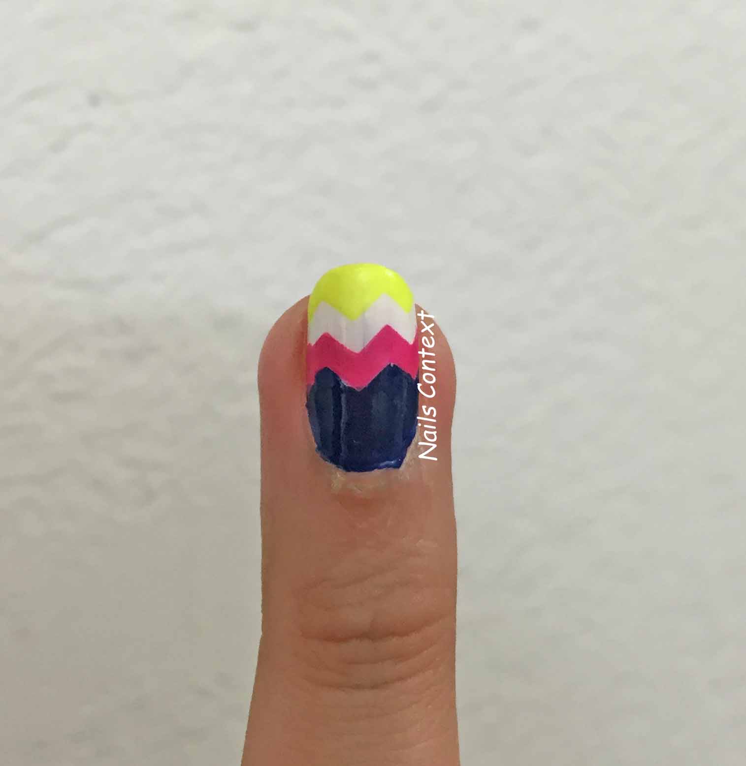 Nails Context: Tutorial : Chevron Colorblock Nails