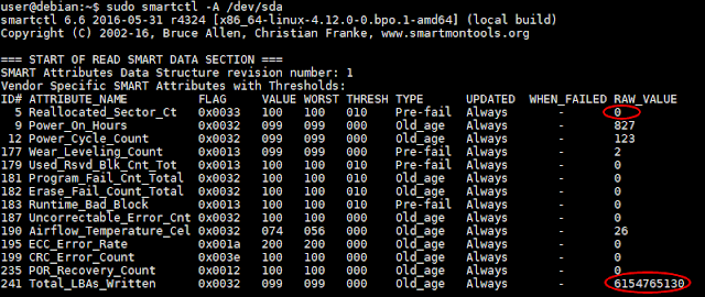 1С и Linux: SSD Total Bytes Written