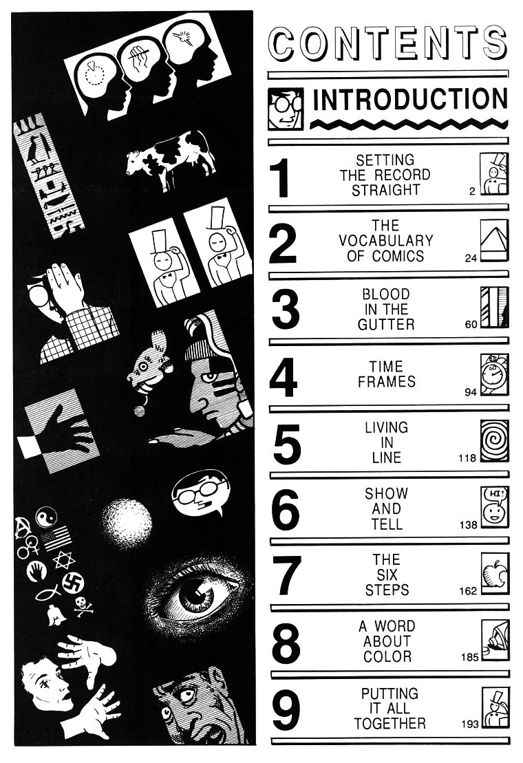 Understanding Comics: Content Table