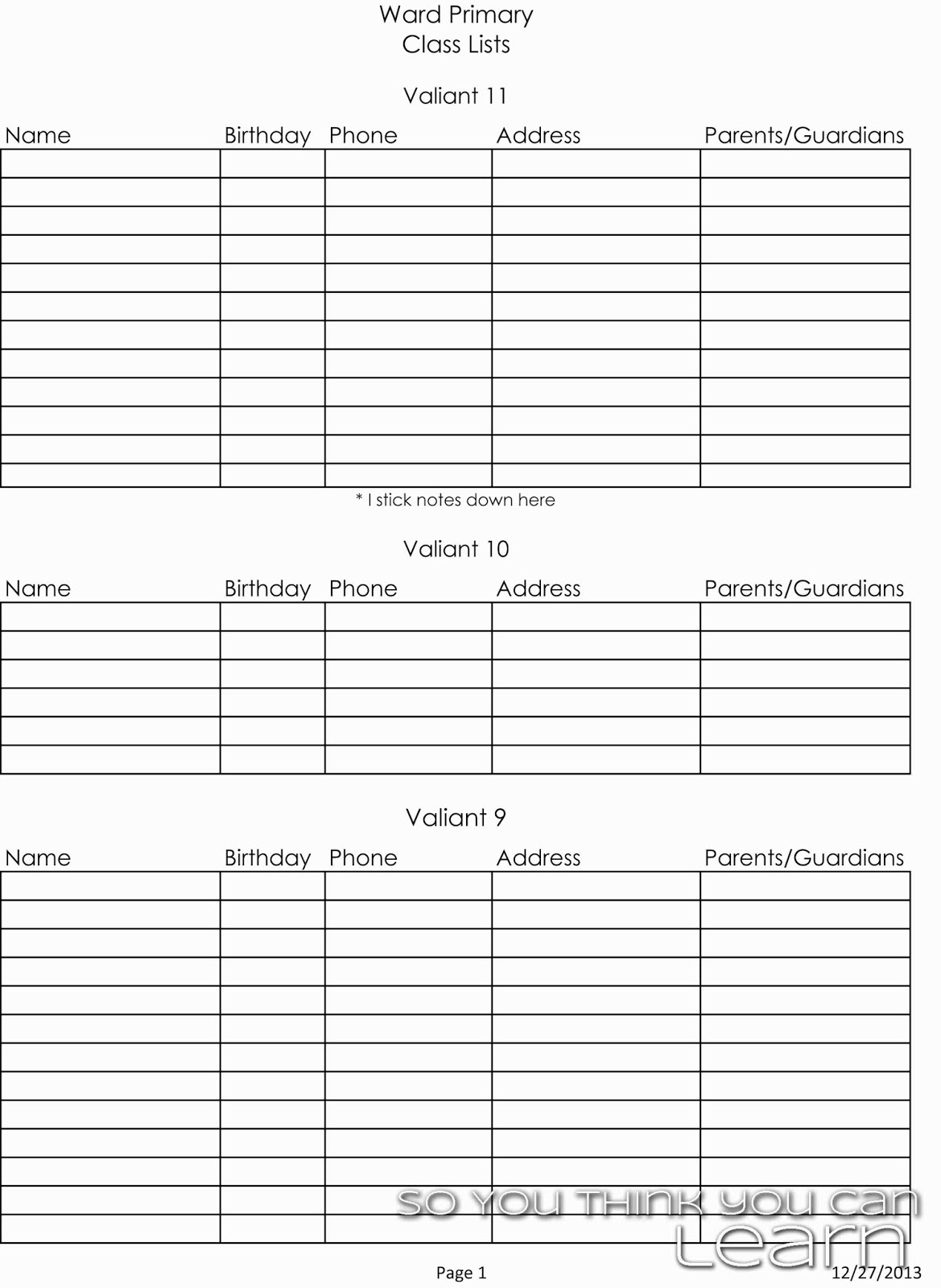 So You Think You Can Learn: Favorite LDS Primary Calendars and Schedules