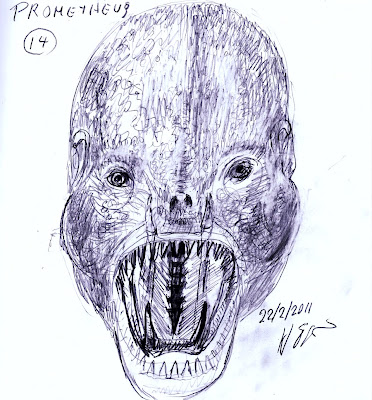 Alien Explorations: Prometheus: HR Giger's Fifield Monster Concept