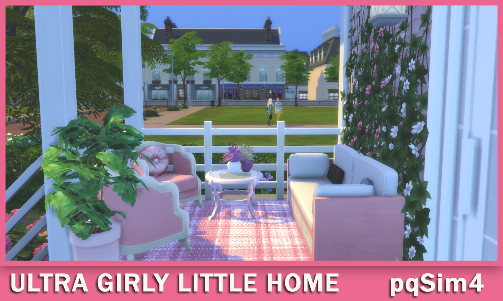 Ultra Girly Little Home. Sims 4 Speed Build.