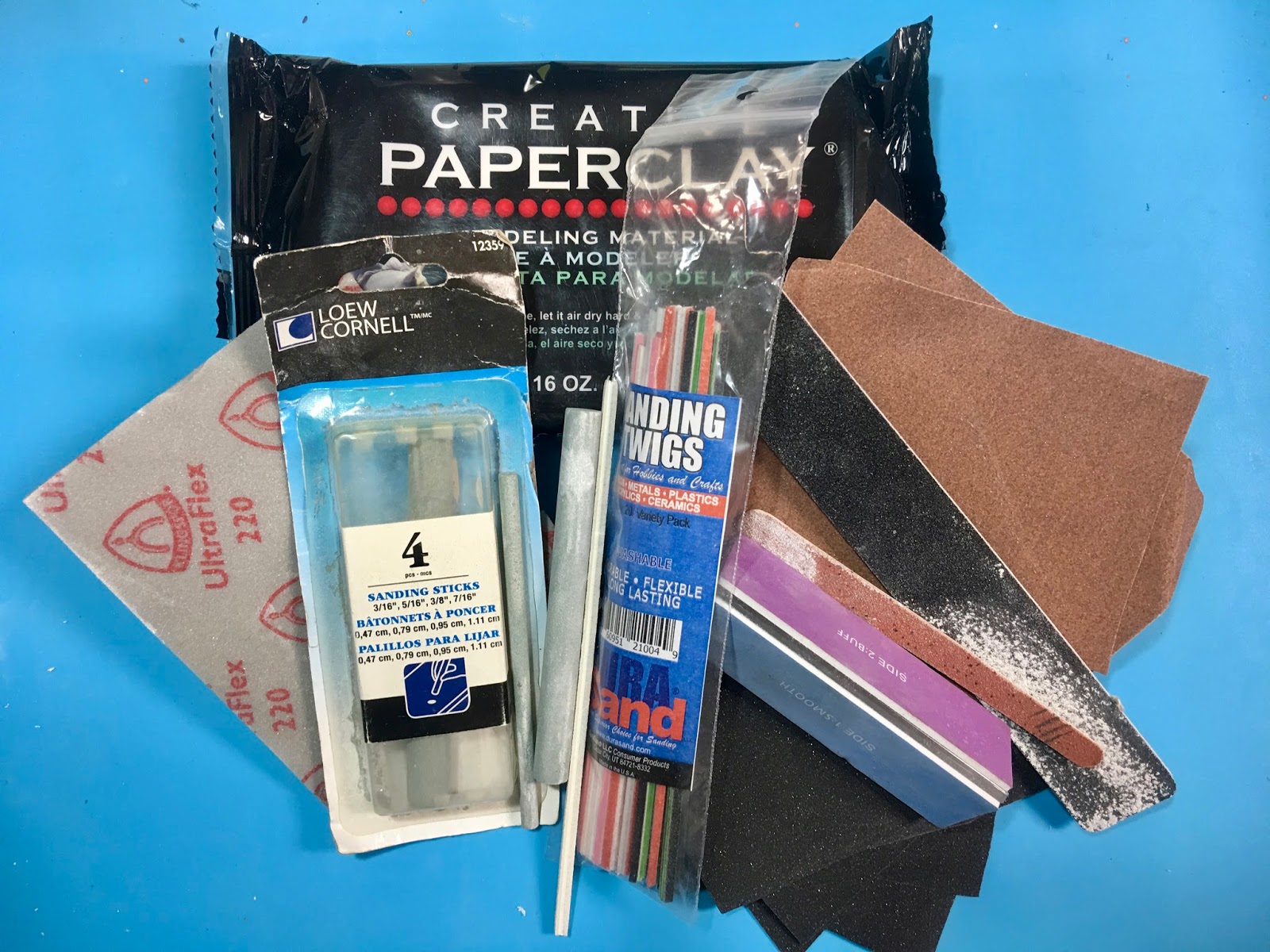 Creative Paperclay® air dry modeling material: Sanding Creative Paperclay®