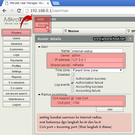 Cara Setting Userman di Mikrotik