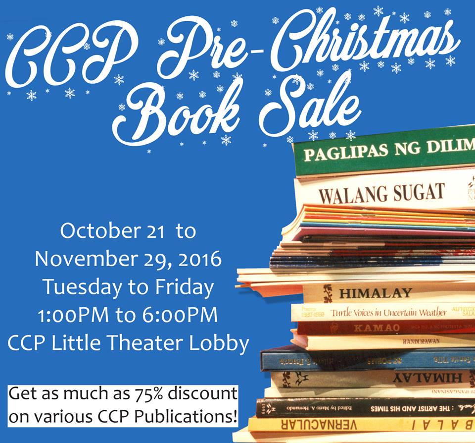 Manila Shopper: CCP Pre-Christmas Book SALE: Oct-Nov 2016