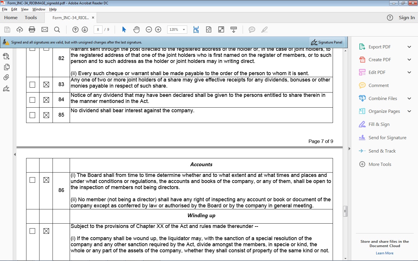 Corporate Updates: Draft Documents For Incorporation of Company Using ...