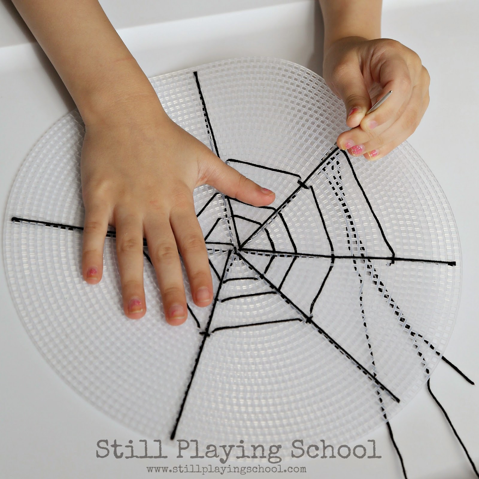 Sewing Spider Webs | Still Playing School