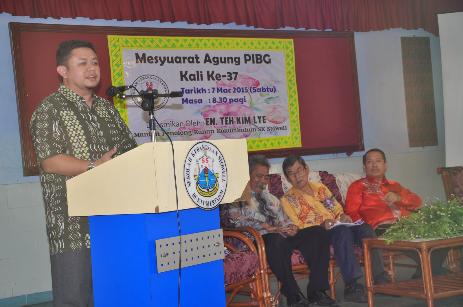 SK STOWELL: MESYUARAT AGUNG PIBG SK STOWELL KALI KE-37 SESI 2015 - 2016
