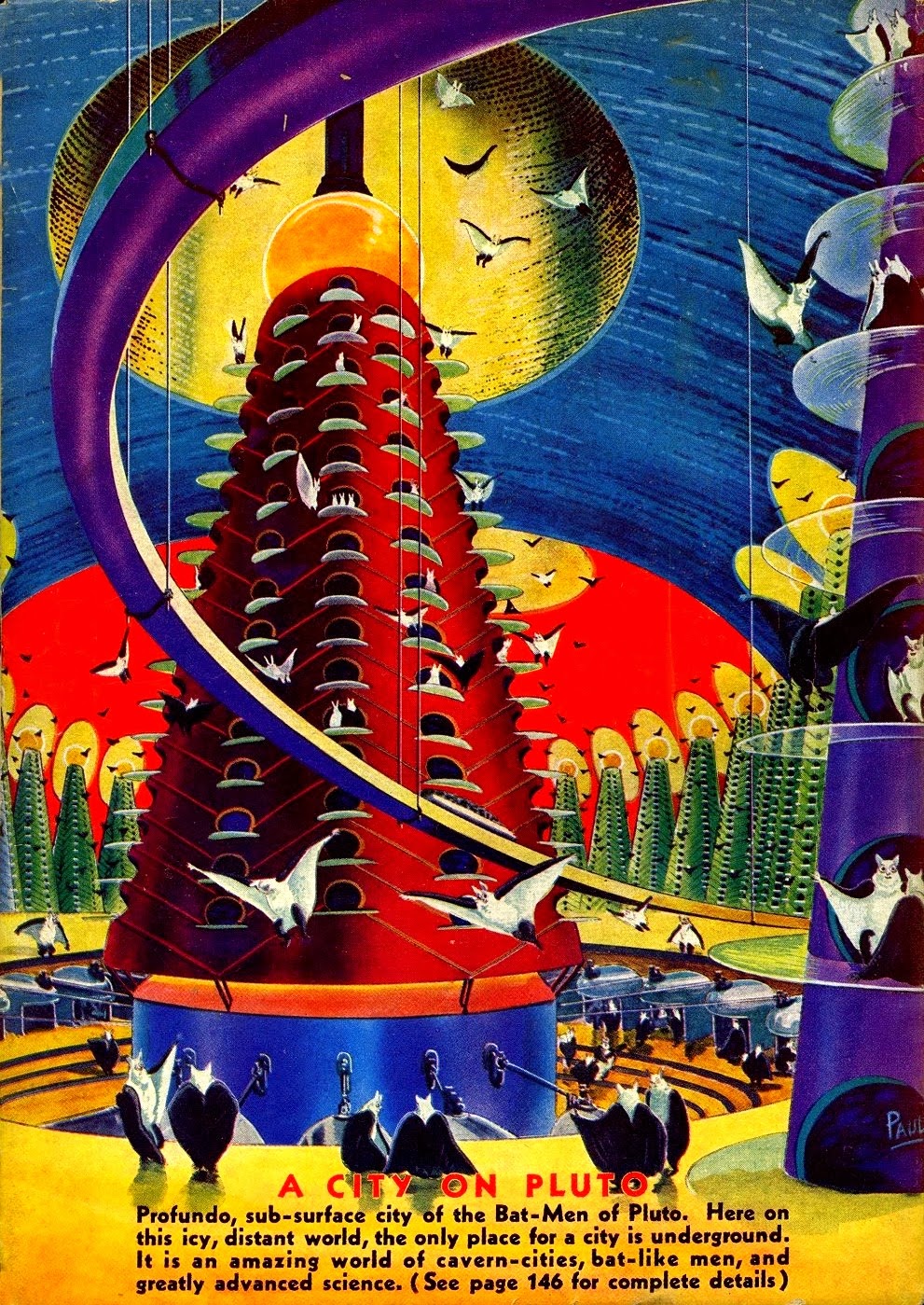 THE BOOK OF ALIENS: FRANK R. PAUL'S PLUTONIANS / BAT-MEN FROM PLUTO