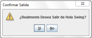 Java: JOptionPane: Ventanas de confirmación (ConfirmDialog)