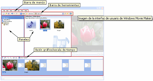 INFORMATICA: INTERFAZ DE WINDOWS MOVIE MAKER