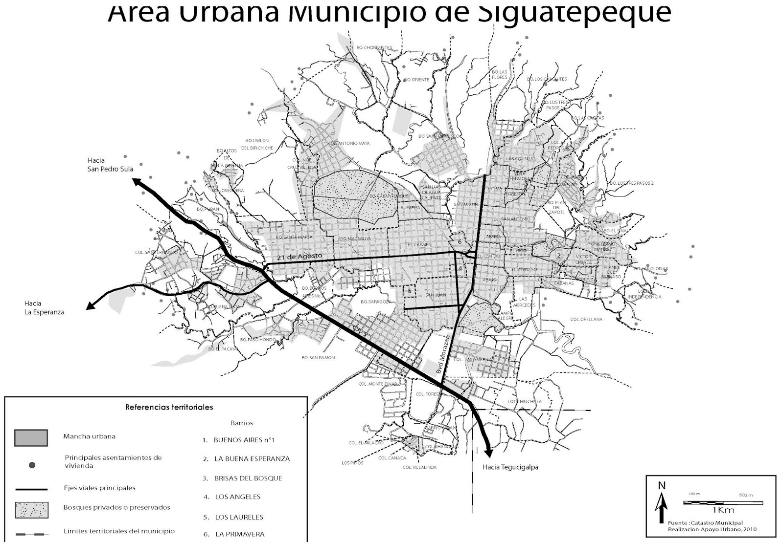 Conociendo Siguatepeque: División Política Municipal