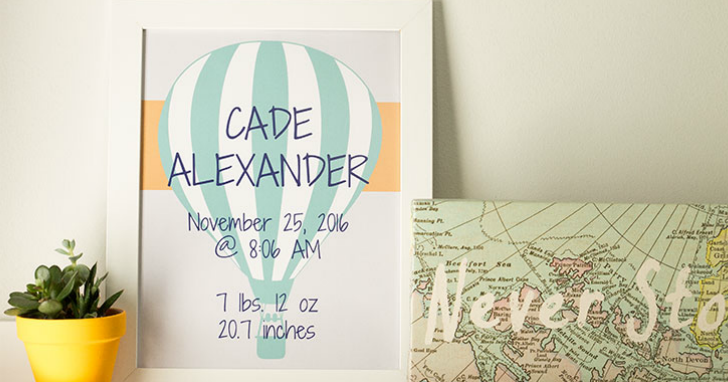 DIY Birth Stats Signs | The Inspired Hive