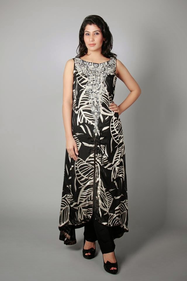 Labels Tops Collection For Girls 2014-15 | Fresh Designs Of Long Shirts ...