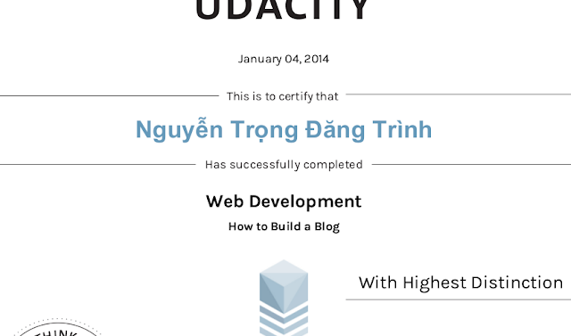 Just finished the Web Development Course on Udacity