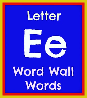 Practicing Preschool: Word Wall Words Part I: A-E