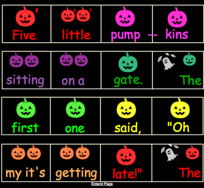 Permainan di Blogspot: Five Little Pumpkins for Boomwhackers