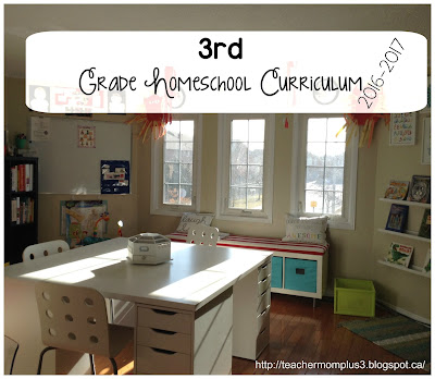 TeacherMomPlus3: 3rd Grade Homeschool Curriculum Choices (2016-2017)
