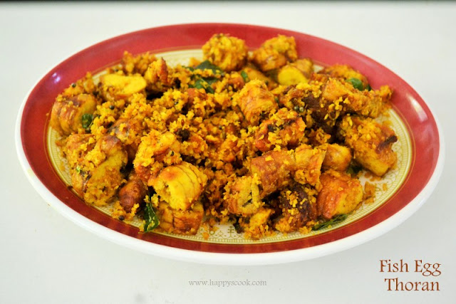 Fish Egg Thoran Recipe | Meen Mutta Thoran | Fish Roe Stir Fry | Happy ...