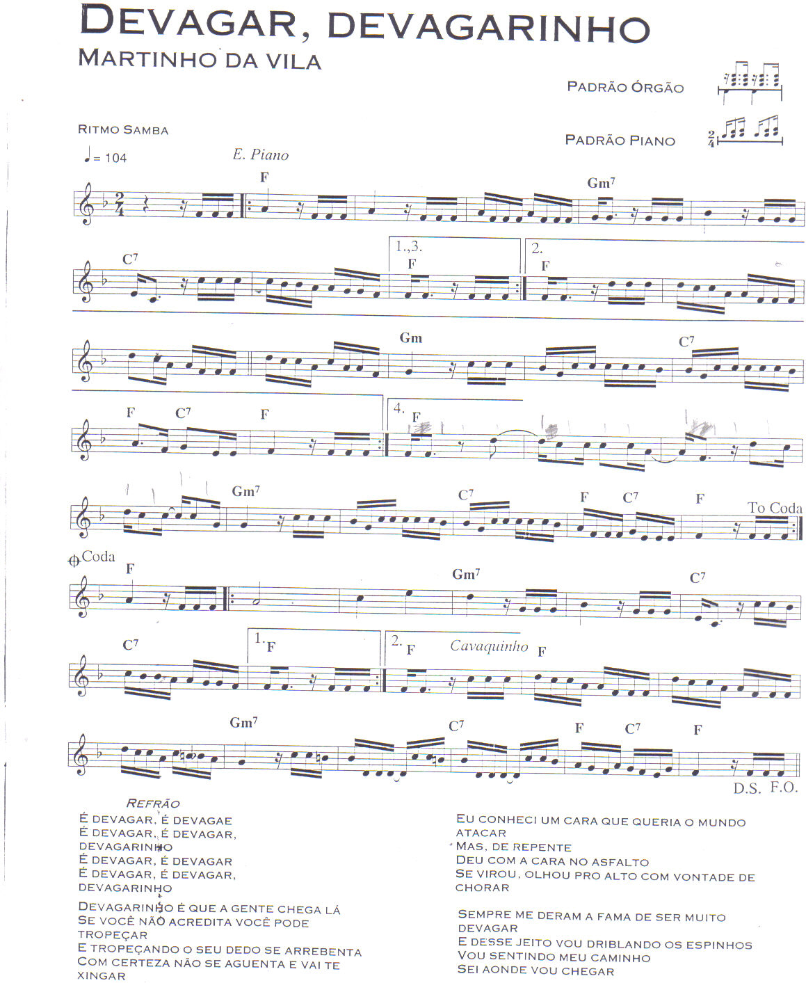 A Arte de Tocar: Partituras chorinhos