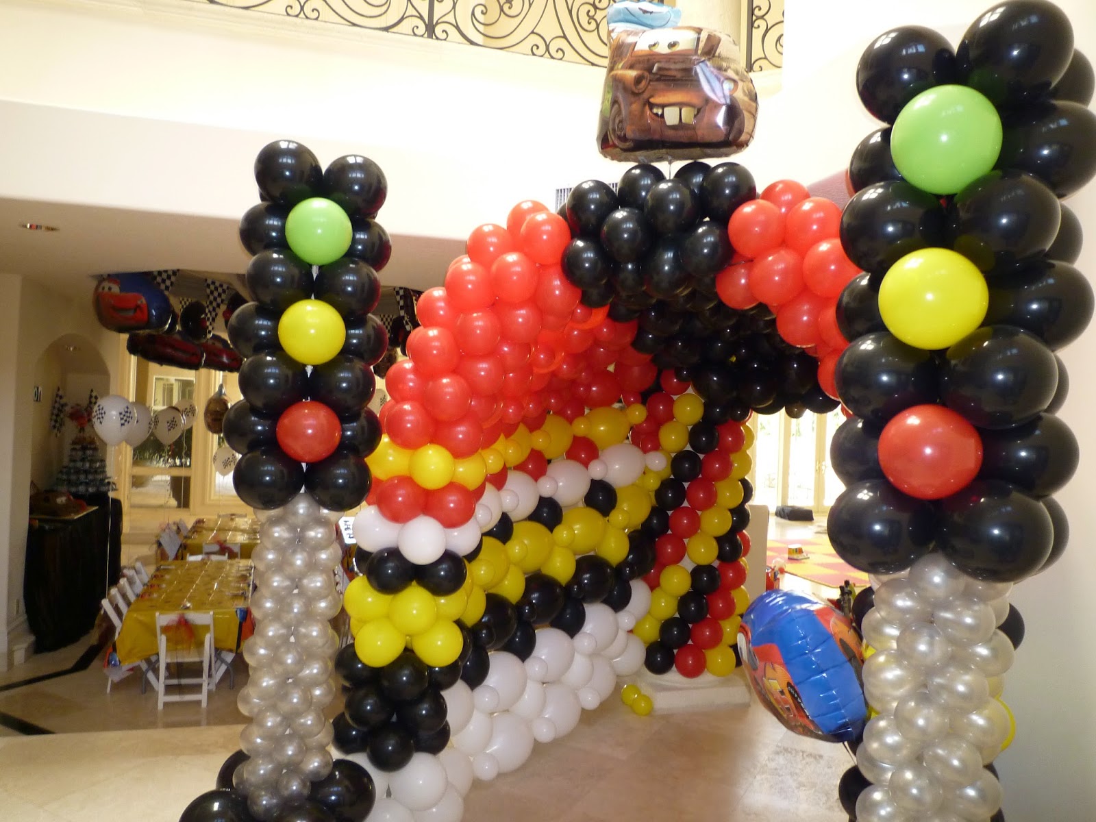 DreamARK Events Blog: Disney Cars Theme Decor with cars balloon ...