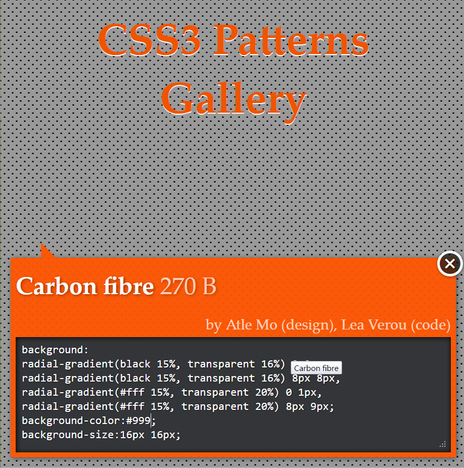 [網頁素材] CSS3 Patterns Gallery