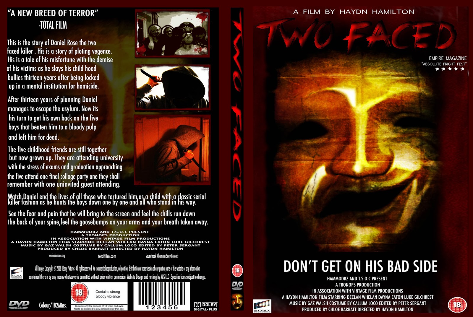 Graphics: Two Faced DVD Sleeve.