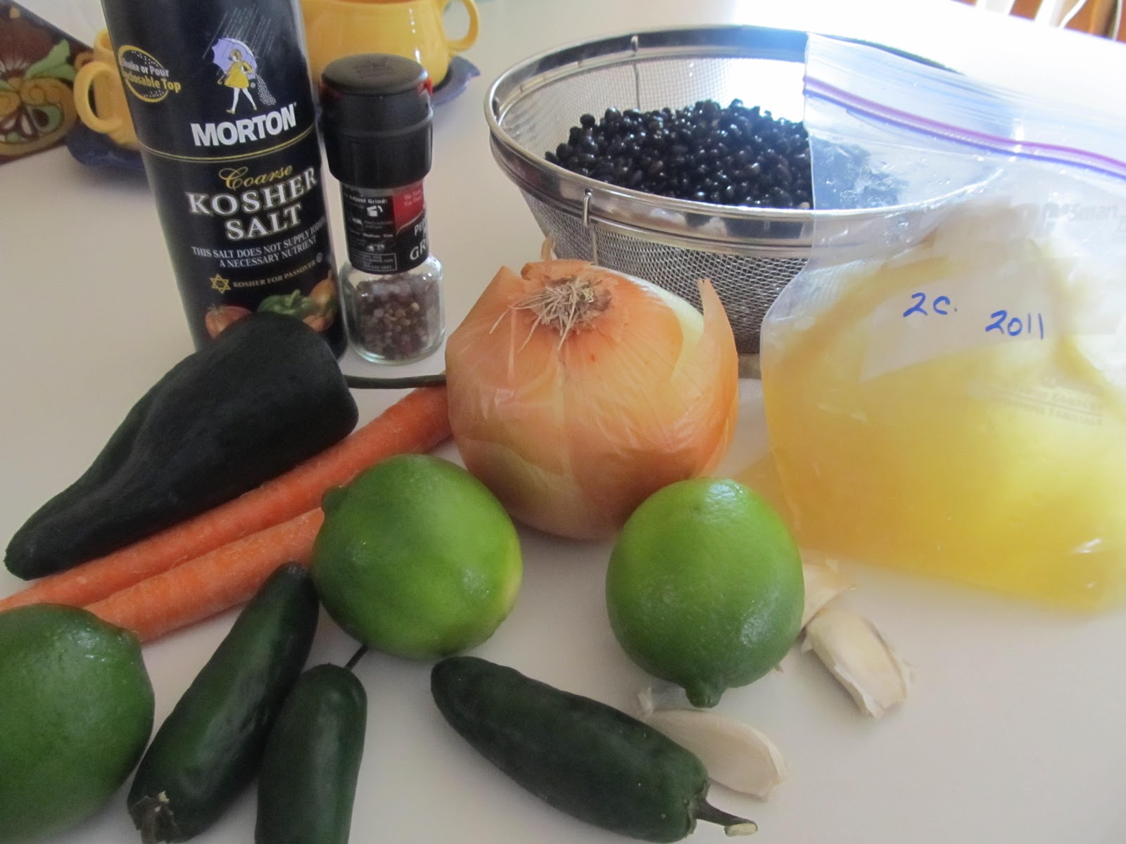 Kim's Cooking and Gardening: Black Bean Soup with Toasted Cumin Crema ...