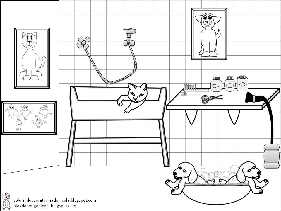 COLORINDO COM A TURMA DO NICOLA: COLORIR - PET SHOP