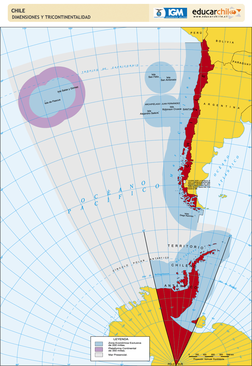 Piensa Historia y Geografía: Situación geográfica de Chile