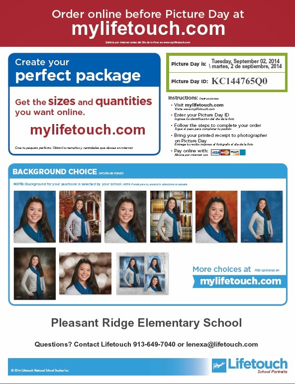 Pleasant Ridge Elementary: LifeTouch Yearbook Photos - Tuesday, September 2