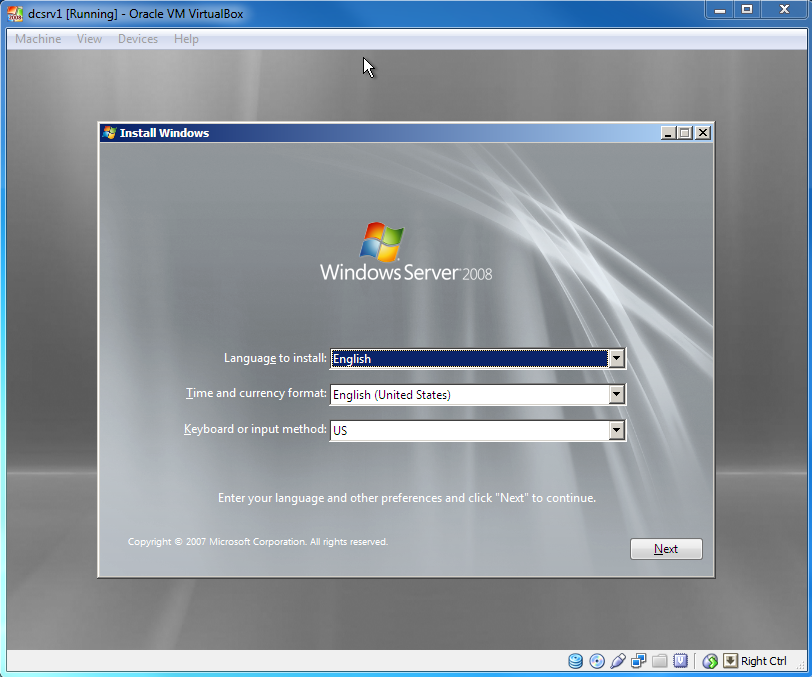 Tinkering Thoughts: Installing Windows Server 2008 R2