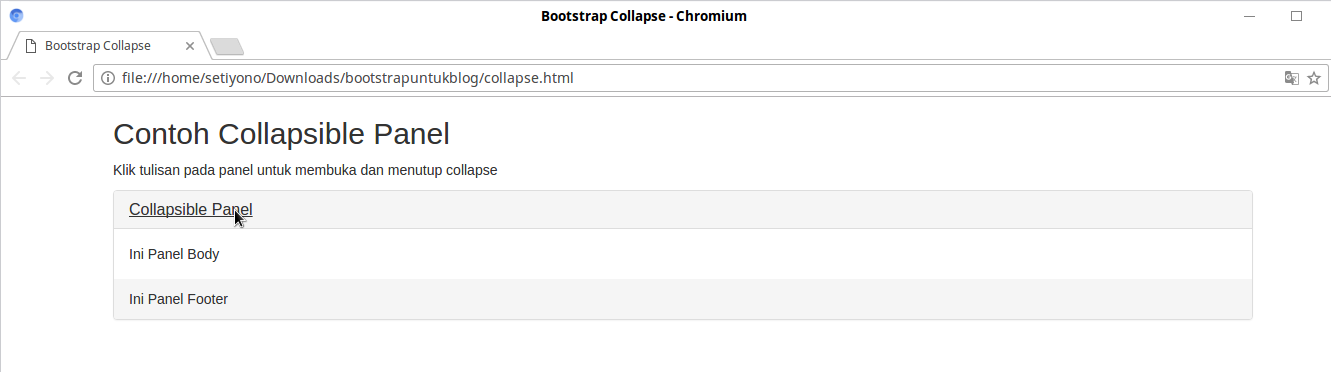 Bootstrap Collapse ~ Setiyono's Blog