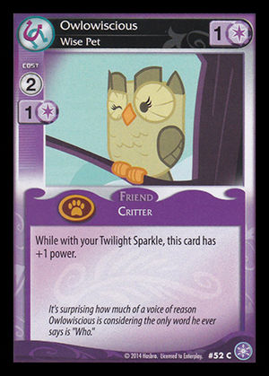 My Little Pony Owlowiscious, Wise Pet The Crystal Games CCG Card | MLP ...