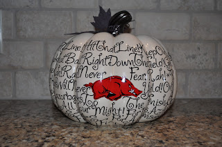 E3 Creations: DIY: Arkansas Razorback School Spirit Pumpkins