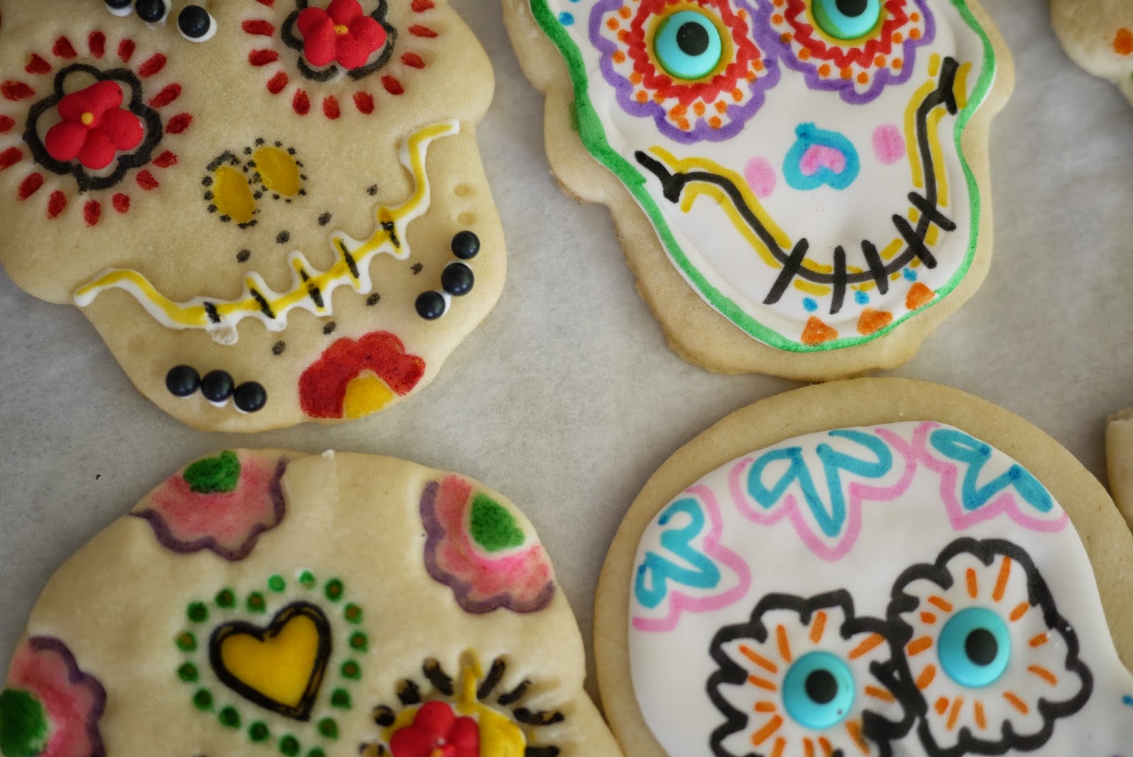 Dia de los Muertos sugar skull cookies