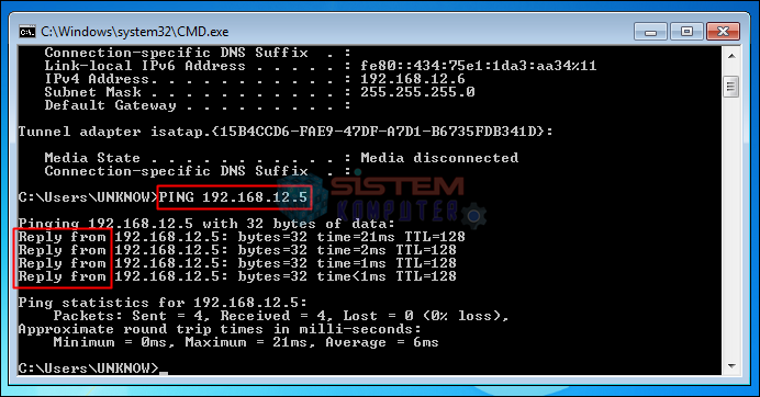 Cara Konfigurasi IP Address dan Menguji Koneksi • SisKom Center