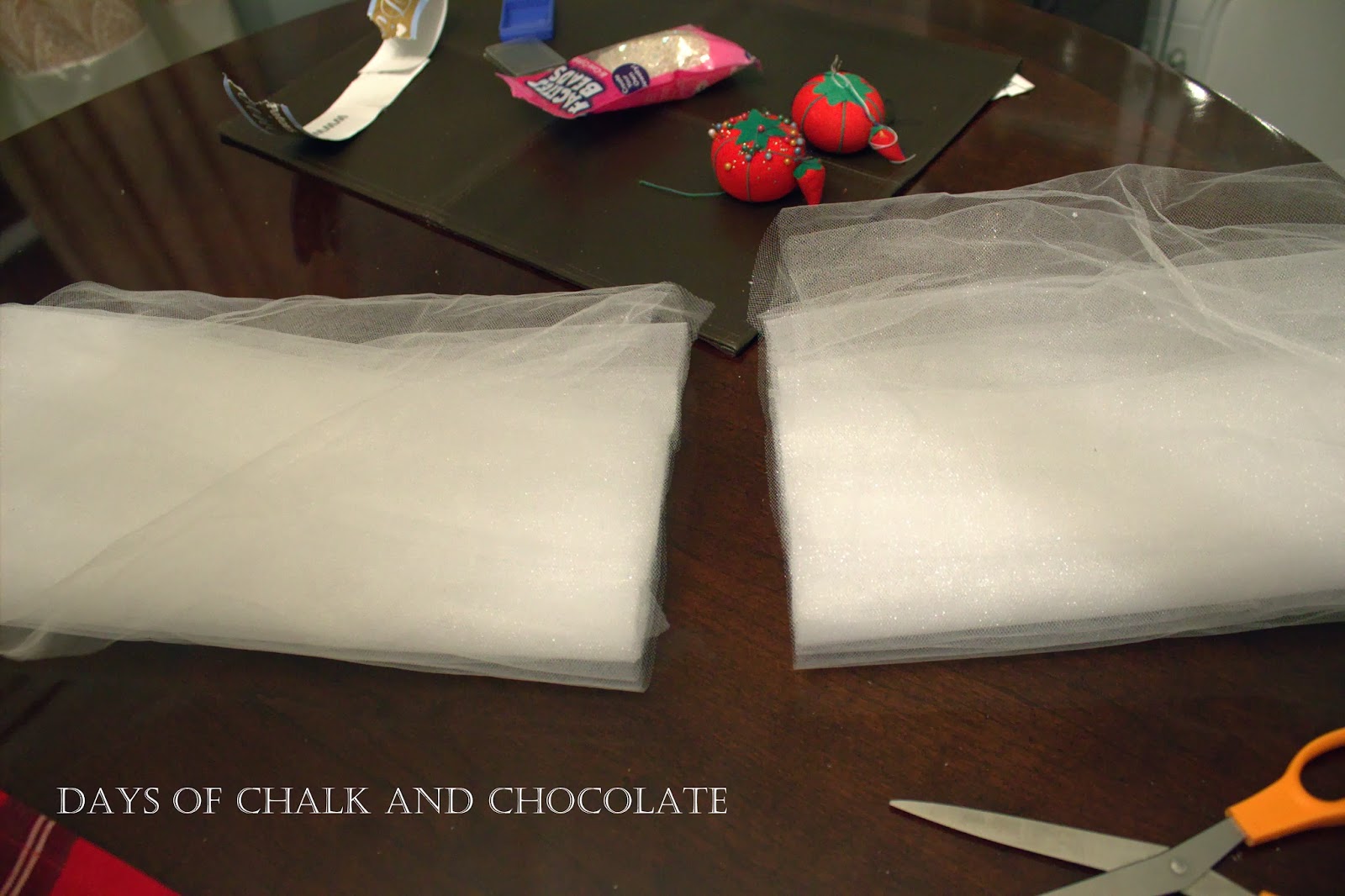 Tulle and Yarn Christmas Trees Tutorial | Days of Chalk and Chocolate