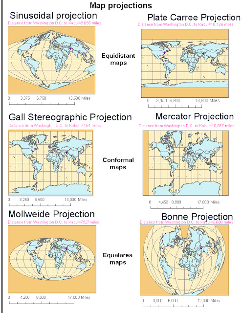 Expedition Earth: Different map projections of the world