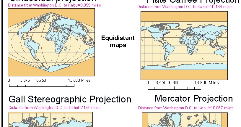 Expedition Earth: Different map projections of the world