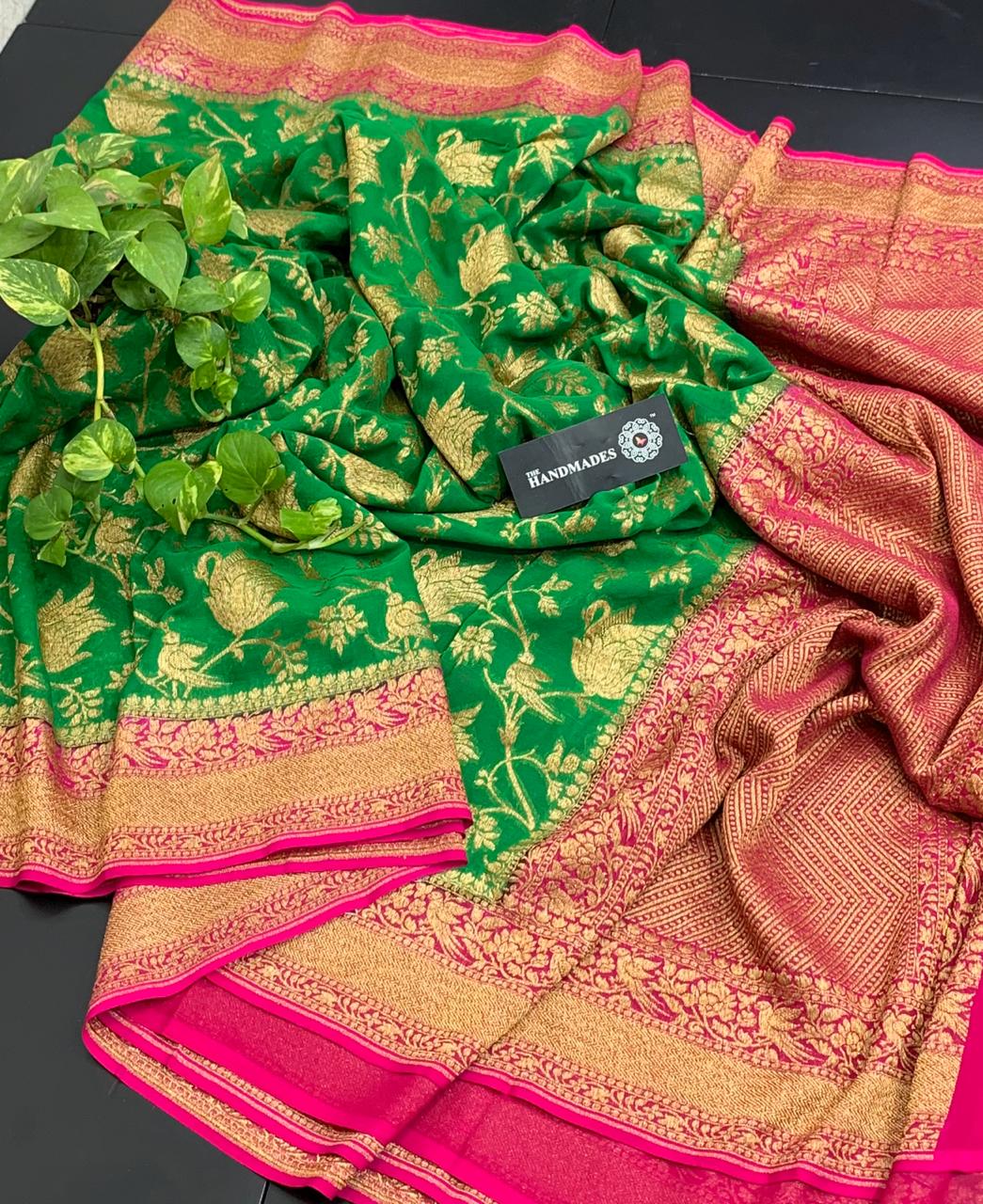 Georgette kaddi sarees