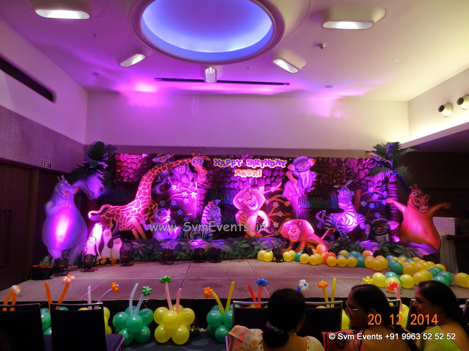 Svm Events : Madagascar theme 3D for 1st Birthday Party - Svm Events ...